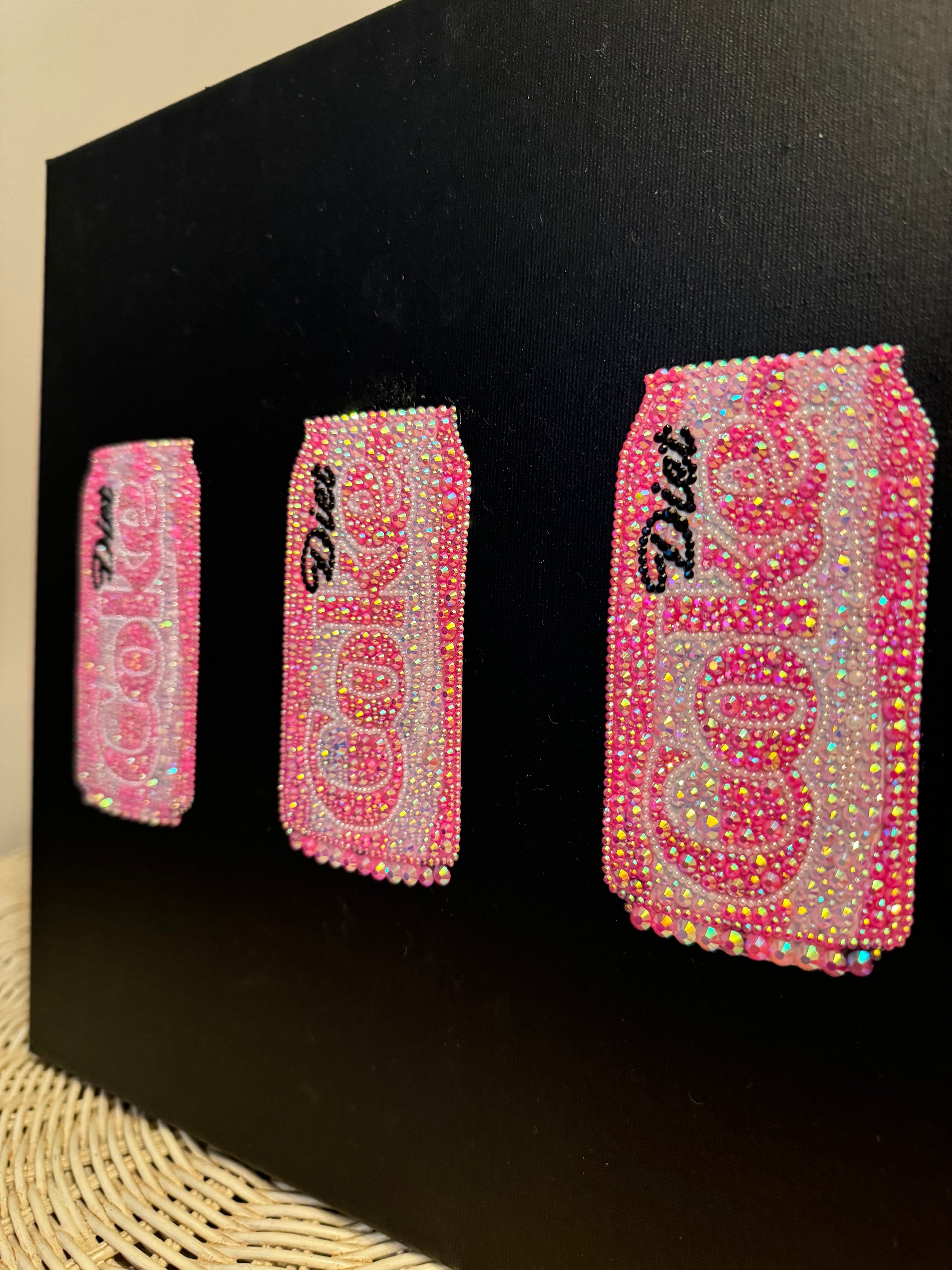 Bedazzled Diet Coke Canvas - Etsy