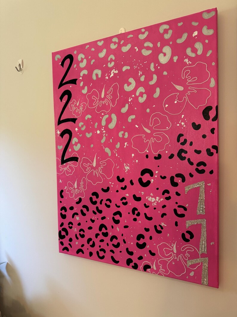 Bedazzled Angel Number Canvas - Etsy