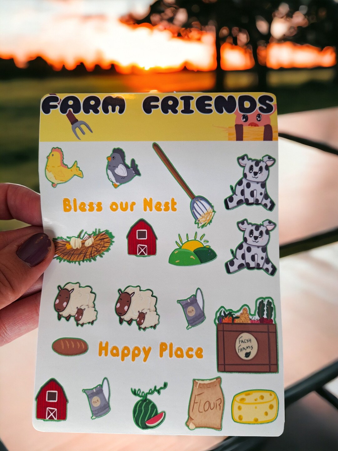 Farm Stickers, Farm Animals, Cow Stickers, Sheep Stickers, Vinyl ...
