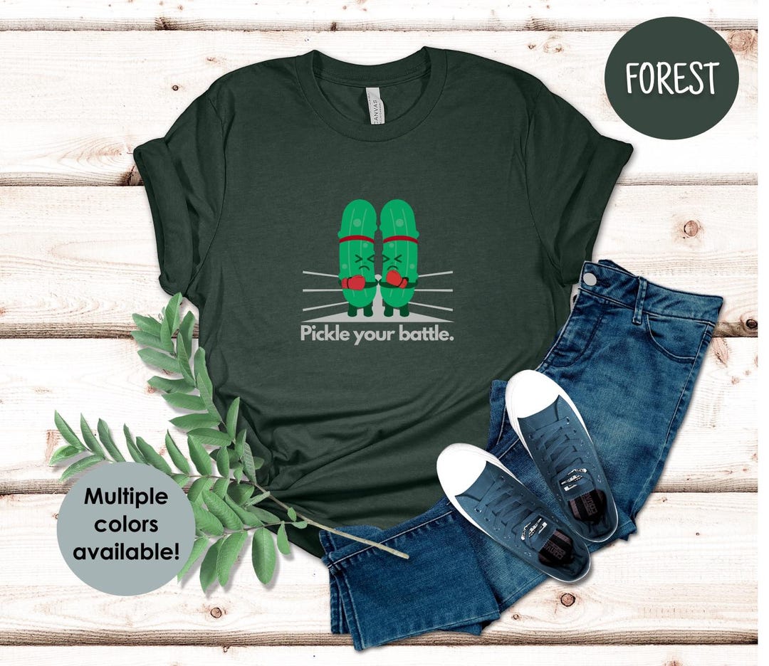 Pickle Battle Unisex Tee Shirt, Pickle Design Funny Shirt, Pickle Lover ...