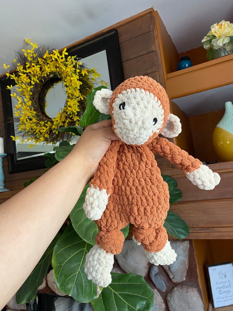 Baby Monkey Snuggler, Baby Lovey, Crochet Lovey - Etsy