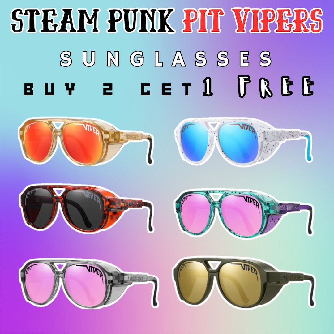 Retro Pit Viper Sunglasses Adult Steam Punk Pit Viper Glasses Unisex ...