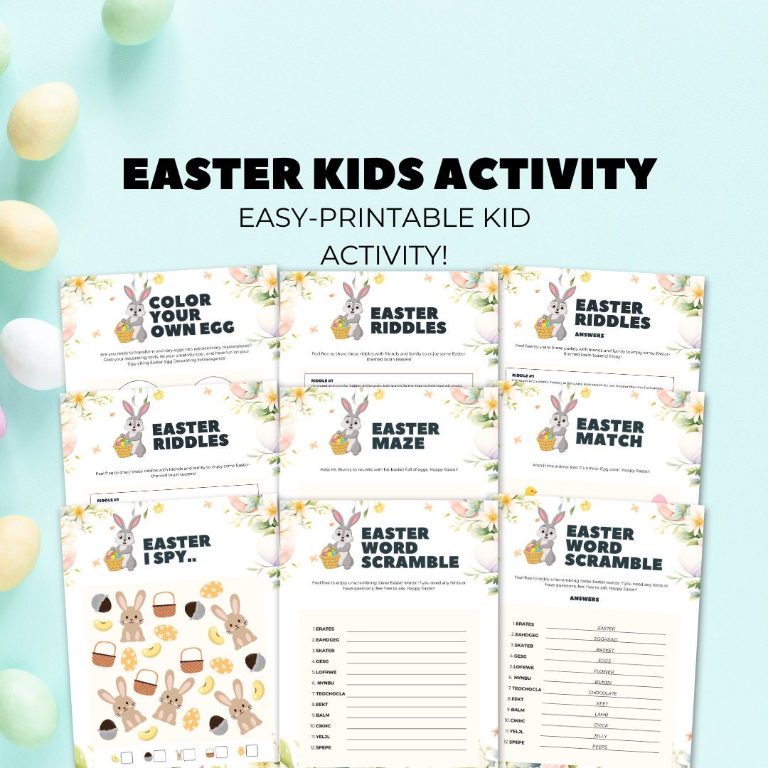 Egg-citing Easter Kid Activity Pack Printable Fun for the Whole Family ...