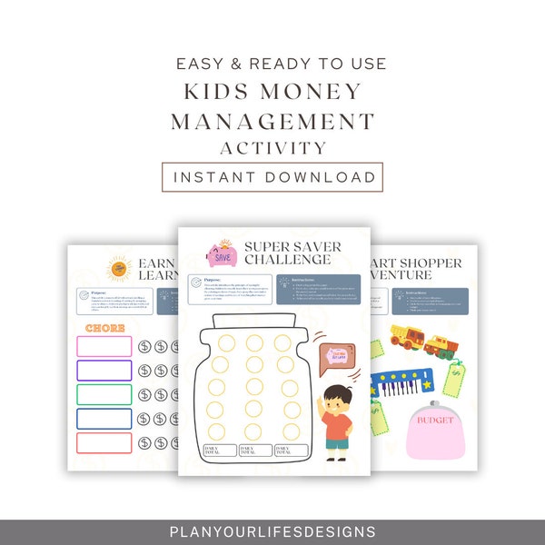 Kids Money Worksheets - Etsy
