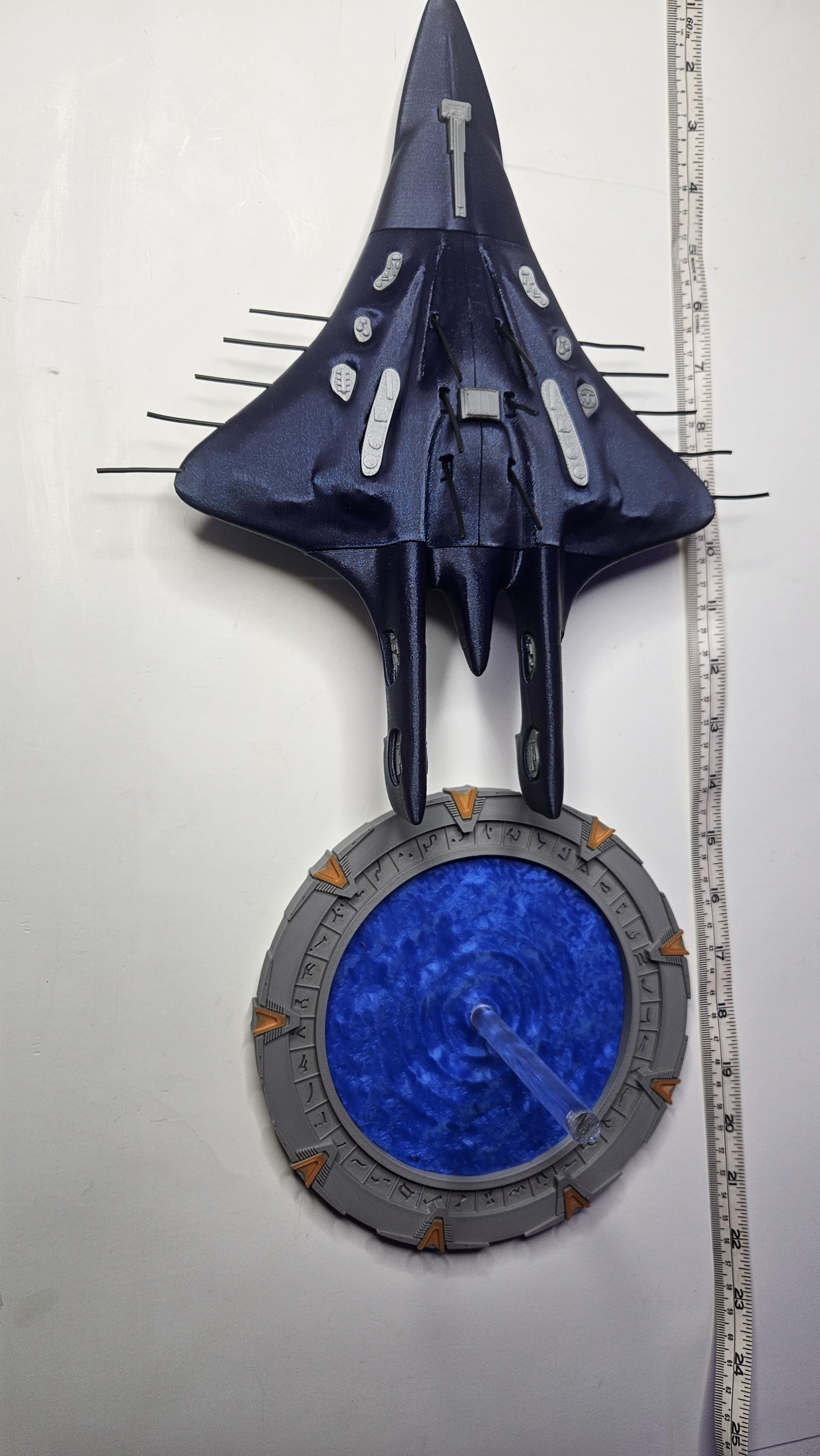 Wraith Cruiser 3D Model With Stand – Stargate Atlantis Inspired Ship ...