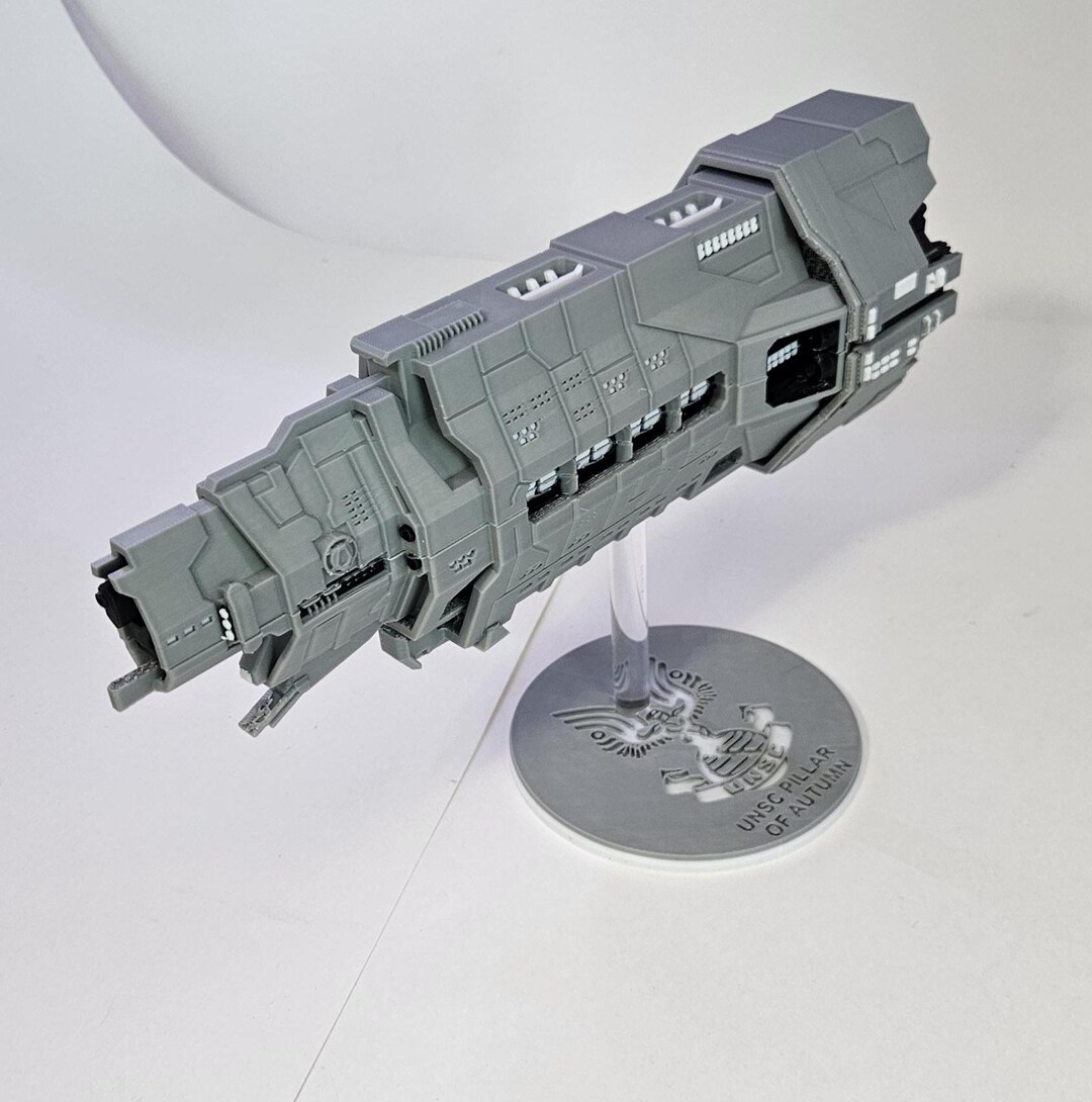 14 Inch 3d Printed Pillar of Autumn Model - Iconic Halo Ship With ...