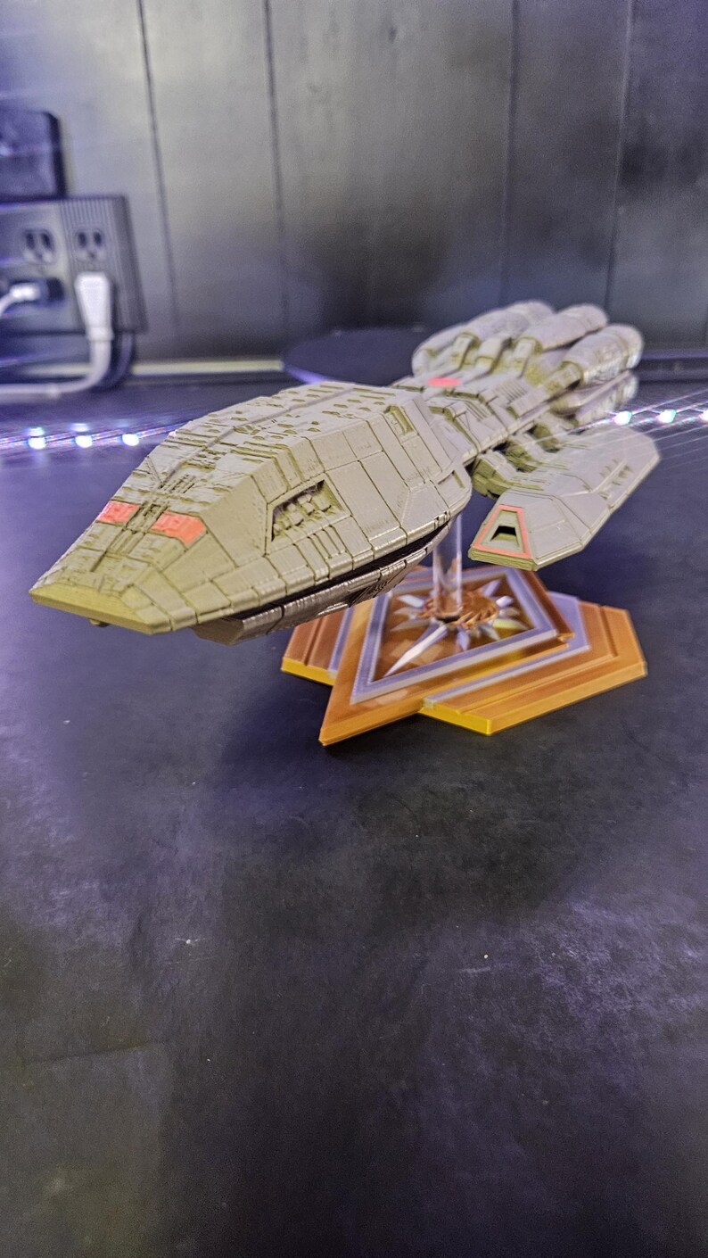 12.5 Battlestar Pegasus 3D Printed Model With Stand Highly Detailed ...