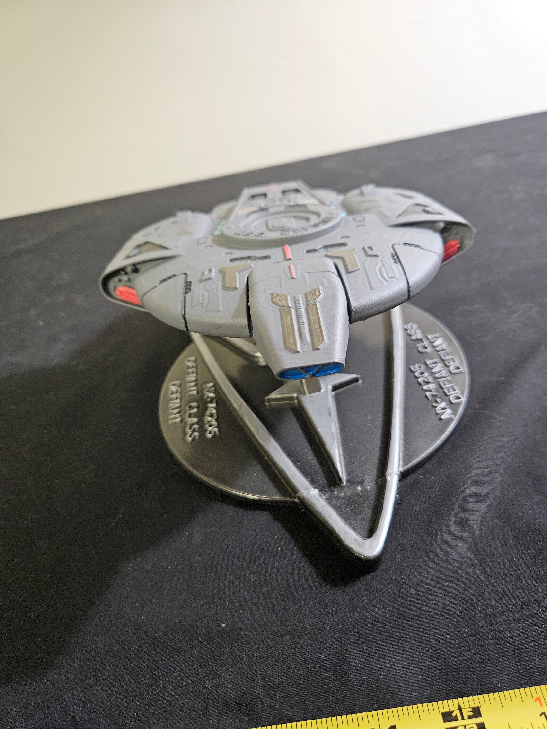 10 USS Defiant 3D Printed Model With Display Stand Highly Detailed and ...