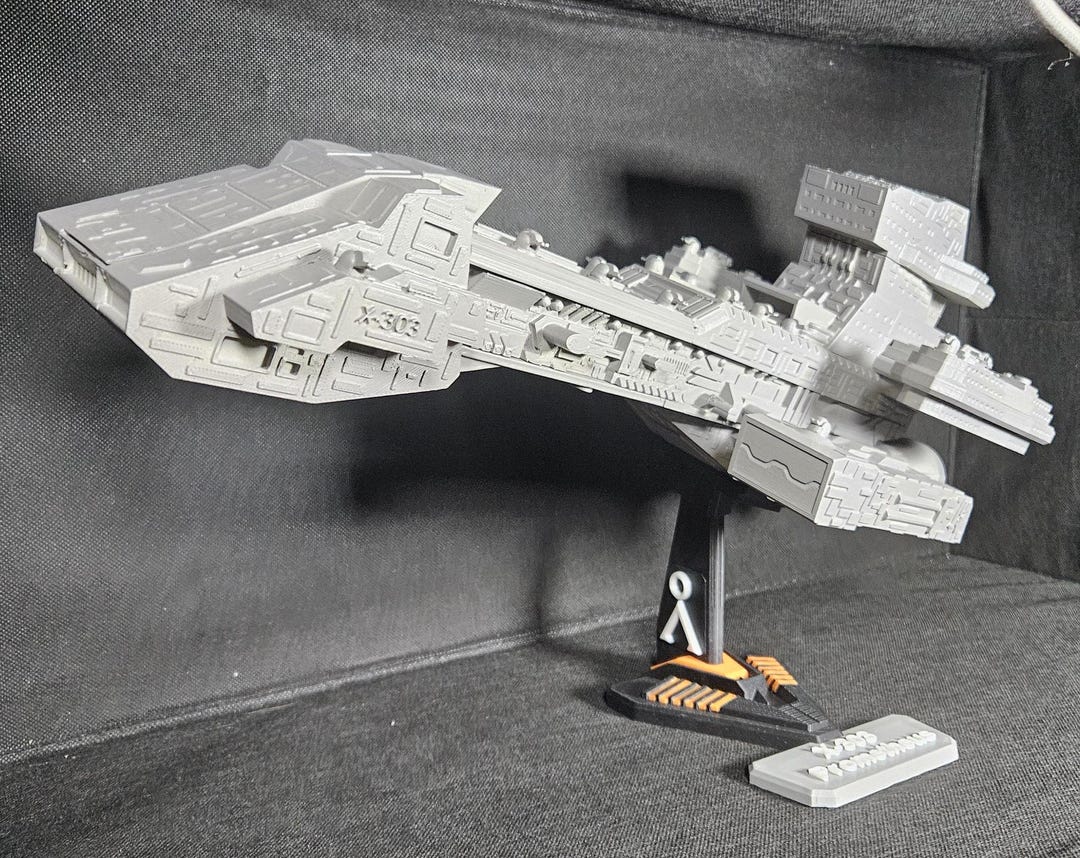 Stargate X303 Uss Prometheus Large 19" 3d Model With Stand - Etsy