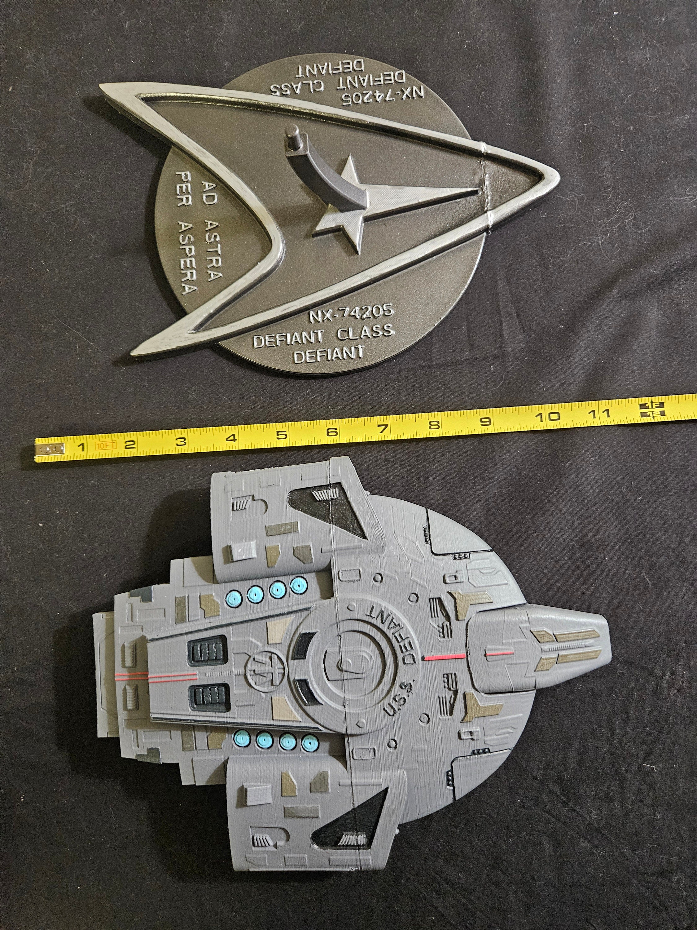 10 USS Defiant 3D Printed Model With Display Stand Highly Detailed and ...