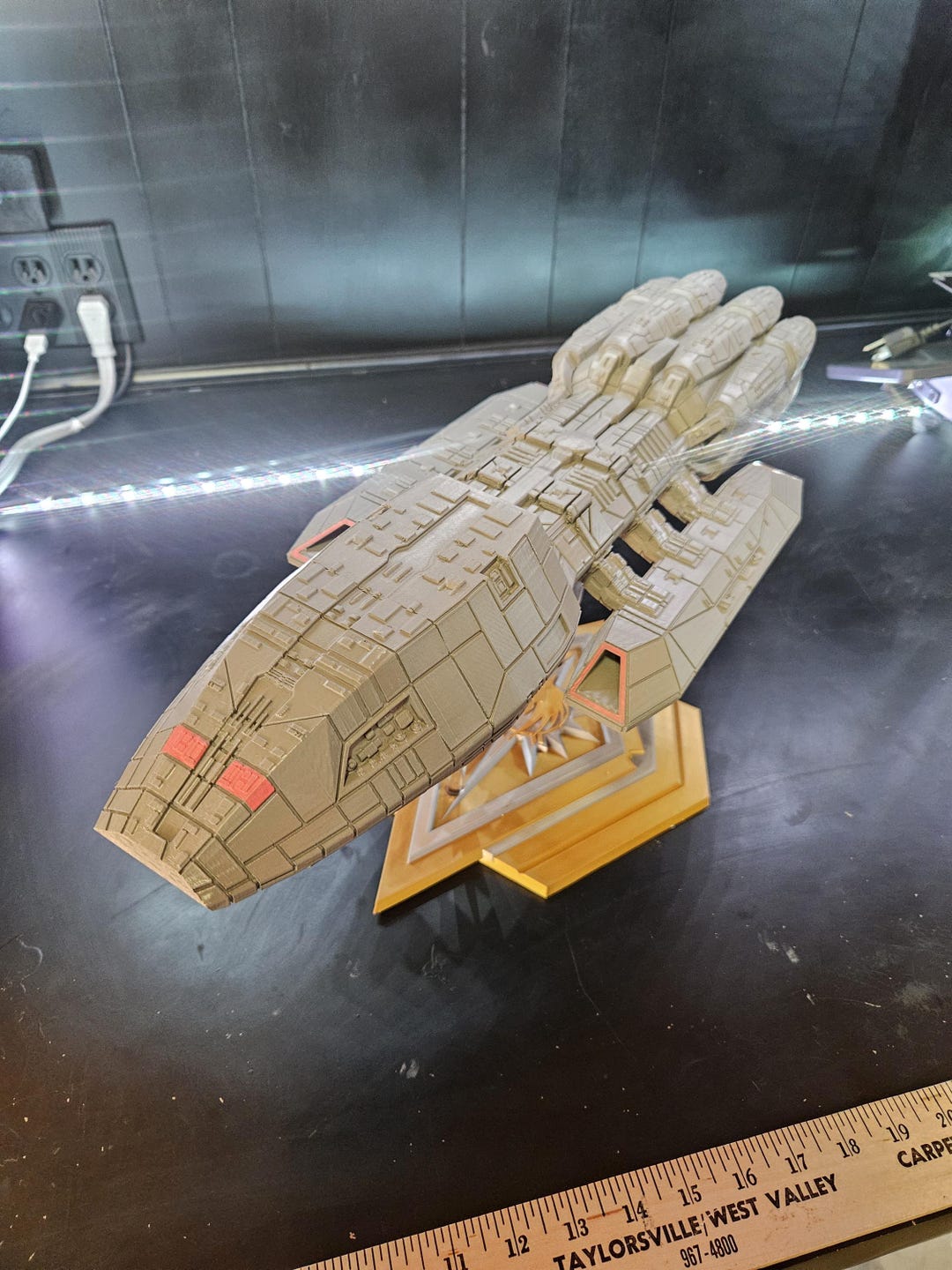 20" Battlestar Pegasus 3D Printed Model With Stand - Highly Detailed ...