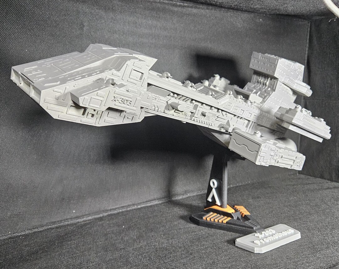Stargate X303 USS Prometheus Large 19" 3D Model With Stand - Etsy