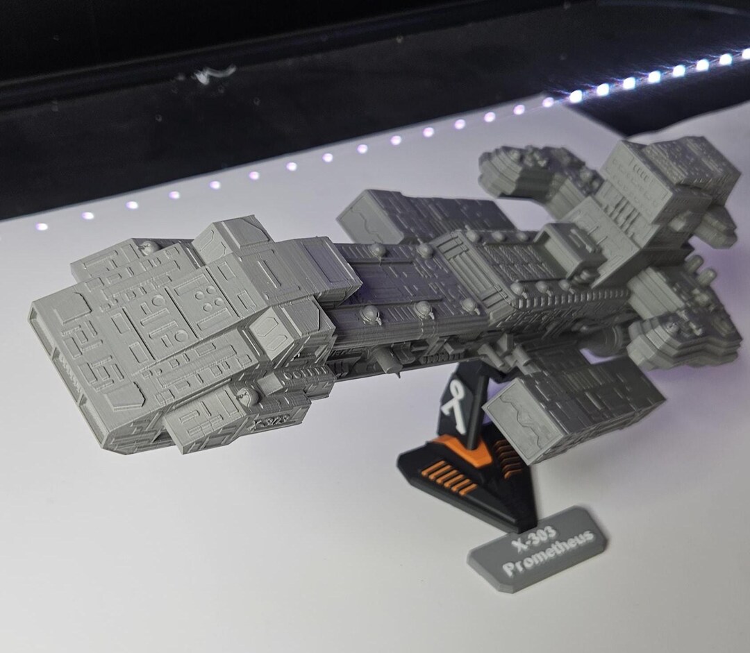 Stargate X303 USS Prometheus 13" 3D Model With Stand - Etsy