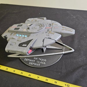 10 USS Defiant 3D Printed Model With Display Stand Highly Detailed and ...