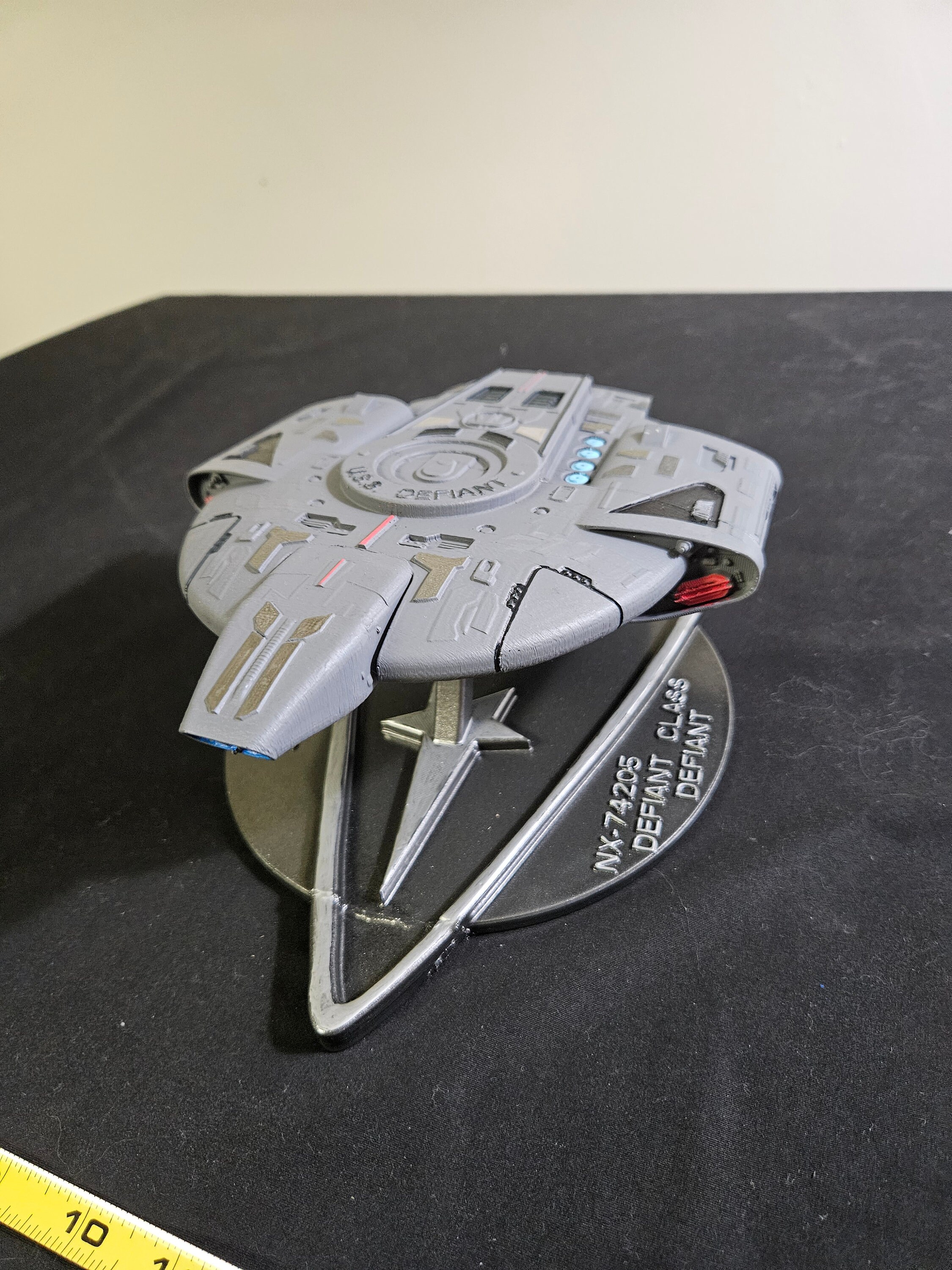 10 USS Defiant 3D Printed Model With Display Stand Highly Detailed and ...