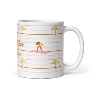 Cute Retro Beach Bum,social Club Coffee Mug,coffee Lover Gift,gift for ...