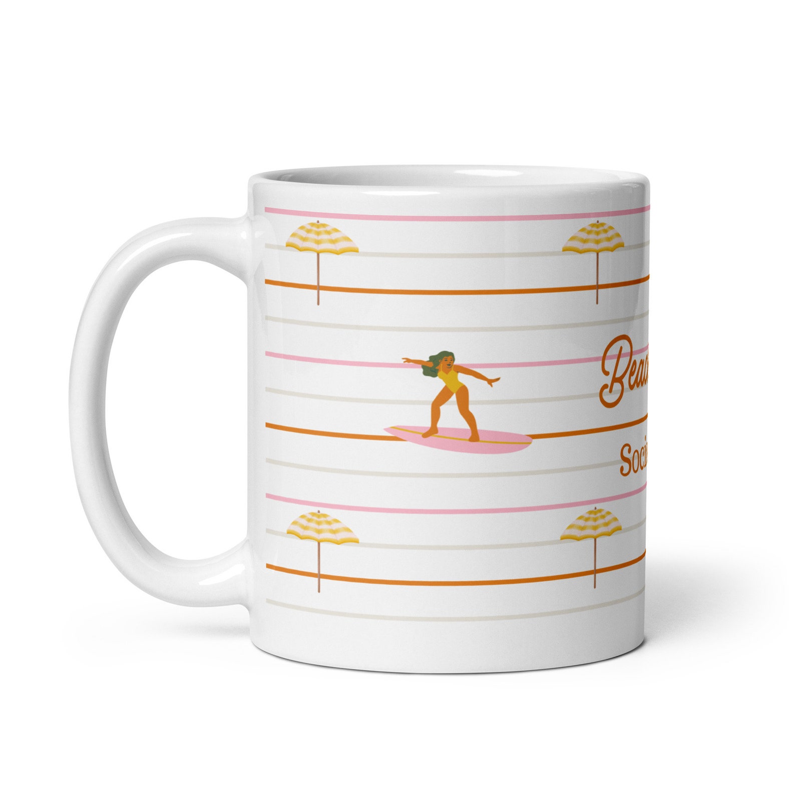 Cute Retro Beach Bum,social Club Coffee Mug,coffee Lover Gift,gift for ...