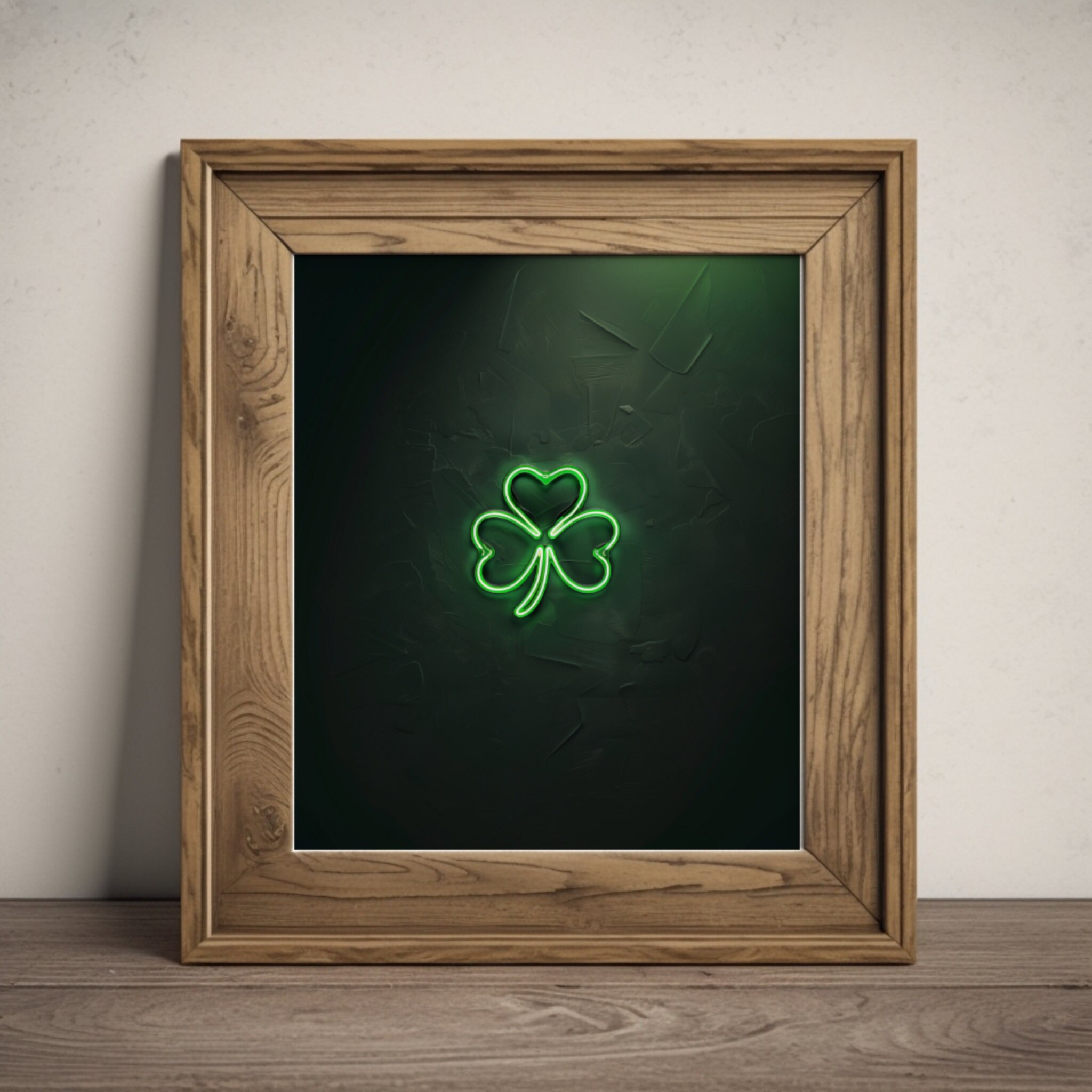 Shamrock Neon Sign Art – St. Patrick's Day Printable (digital Download ...
