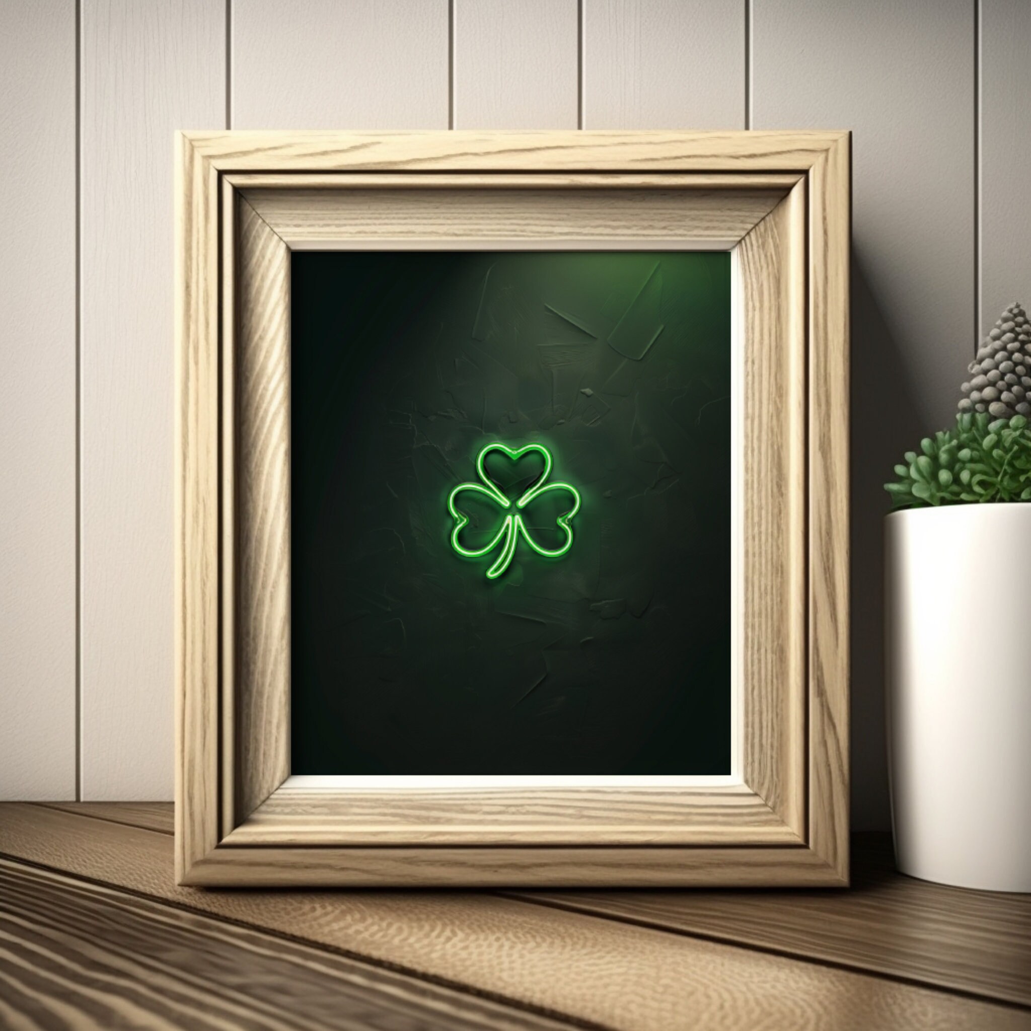 Shamrock Neon Sign Art – St. Patrick's Day Printable (digital Download ...