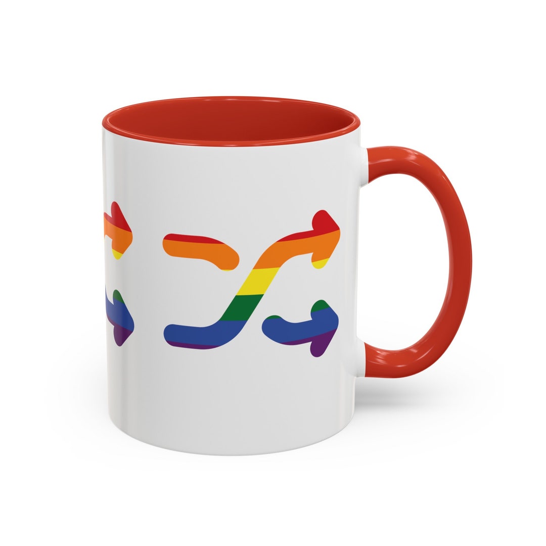 Rainbow Arrow Ceramic Mug – LGBTQ Pride Coffee Cup, Queer Gift - Etsy