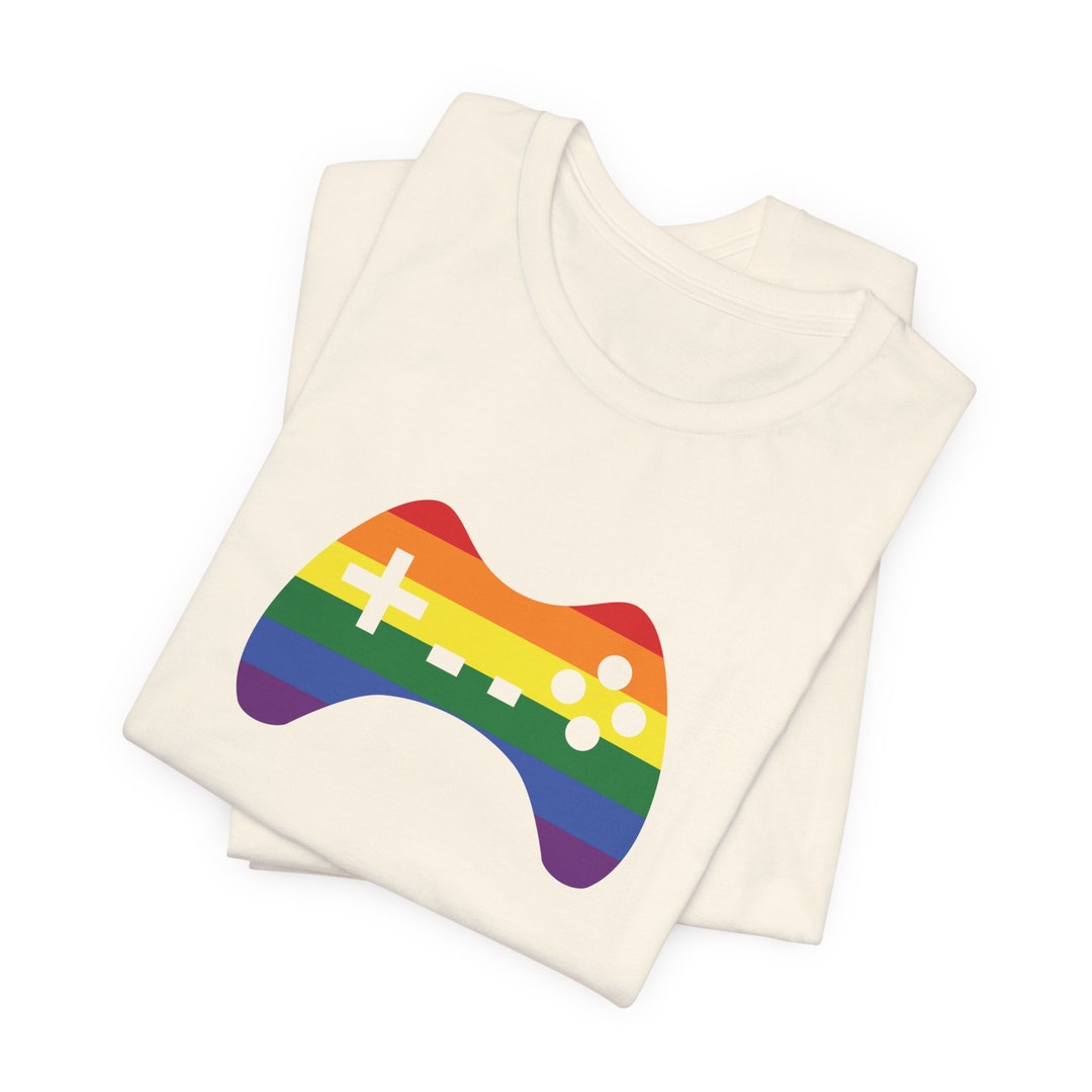 Rainbow Queer Pride Gamer Tee for LGBTQ Celebrations and Fun Fashion ...