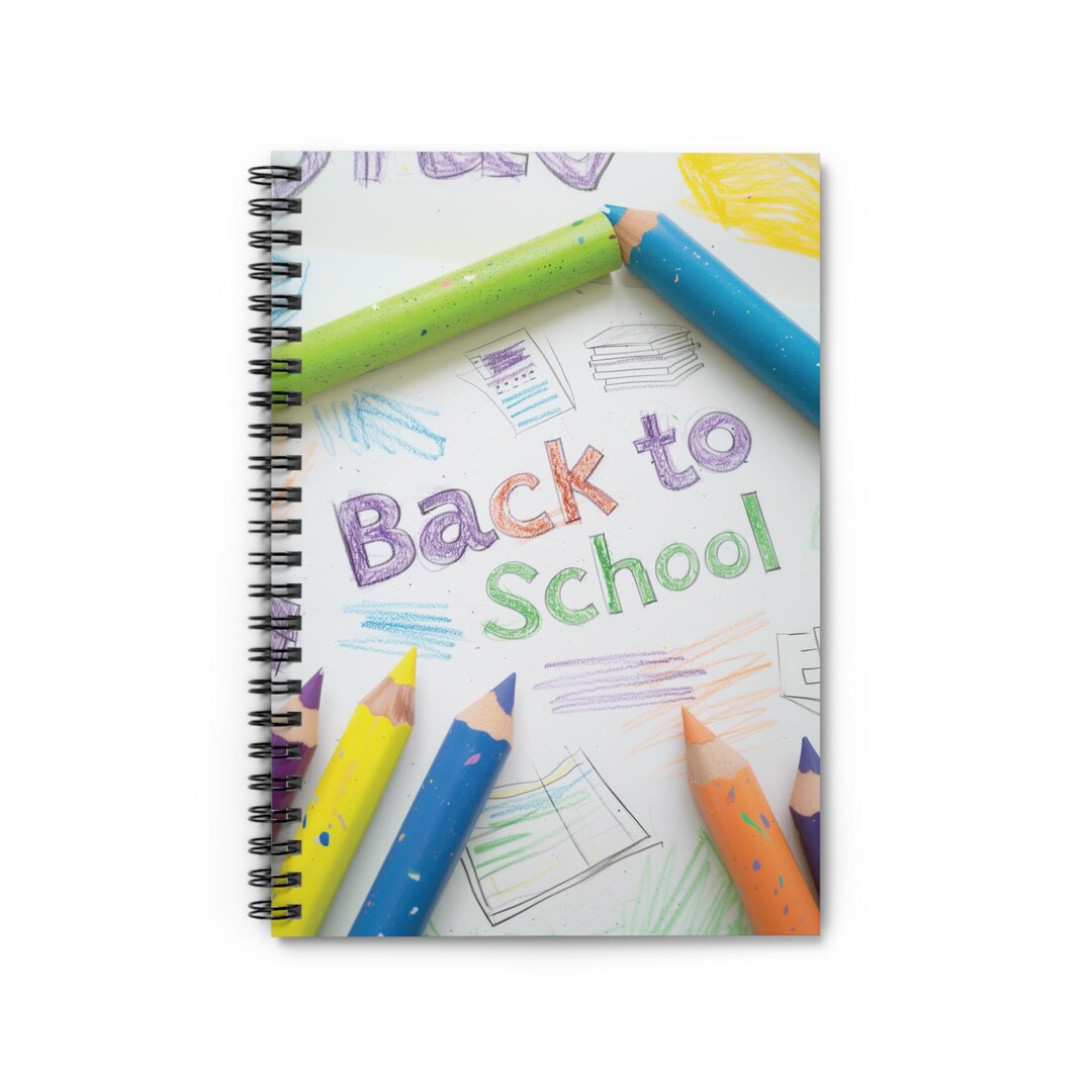 Spiral Notebook, Back to School Design | Cozy School Journal | School ...
