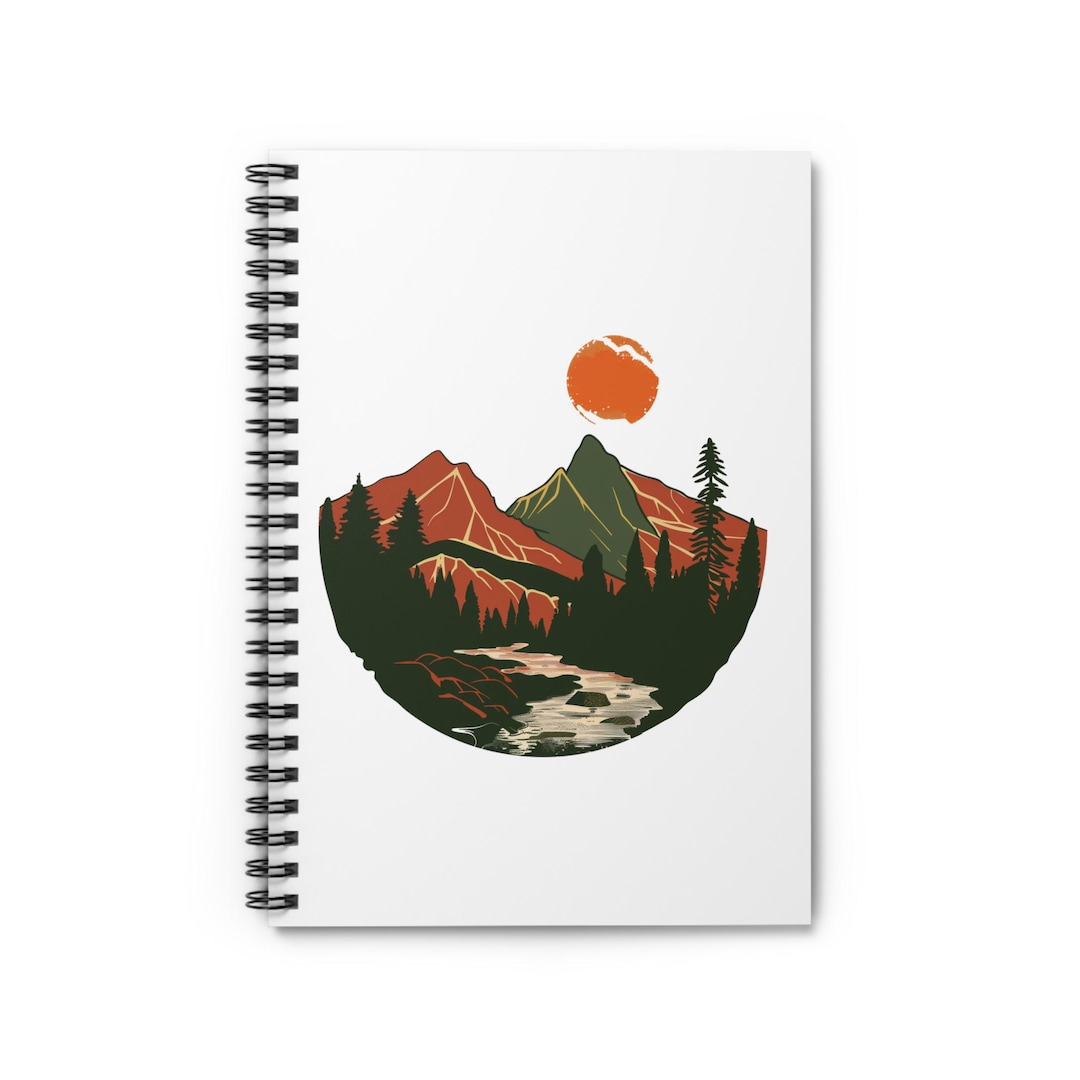 Mountain Landscape Spiral Notebook, Natural Park Cover - Etsy