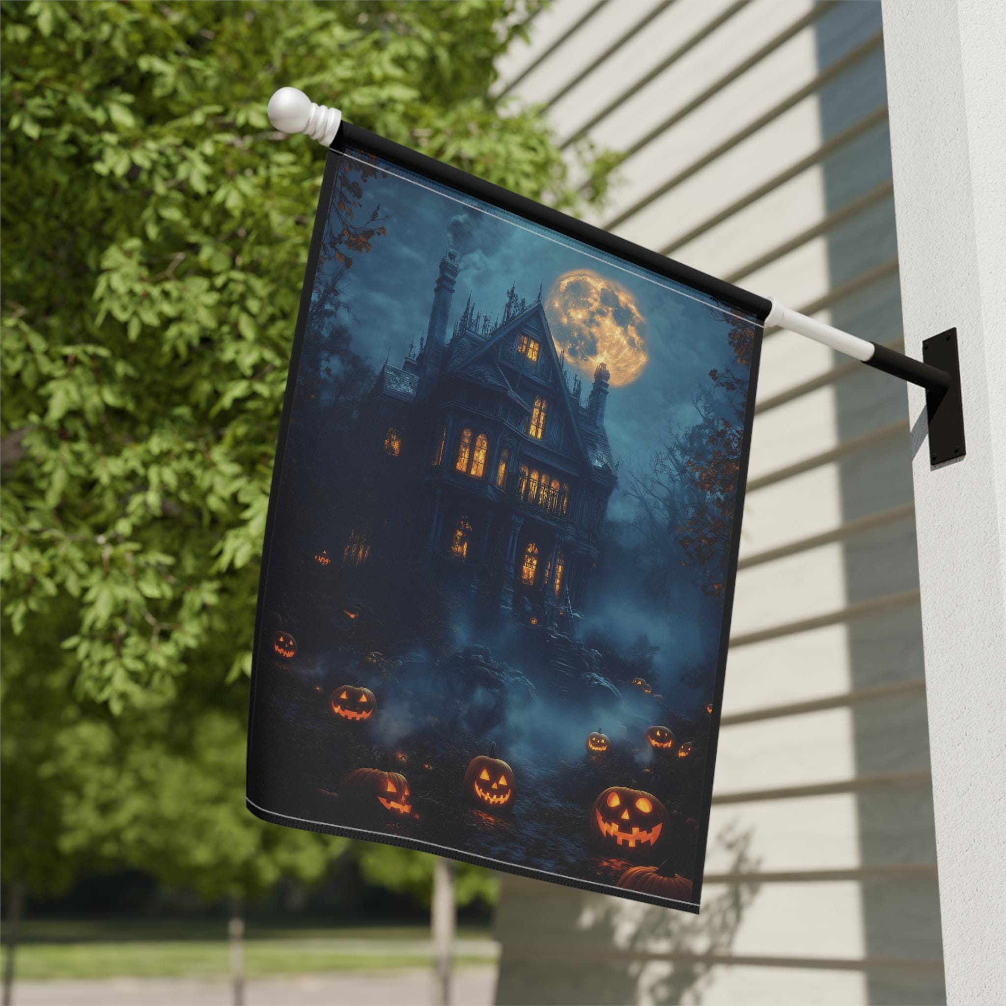 Haunted Forest Halloween Banner for Garden and House - Mysterious ...