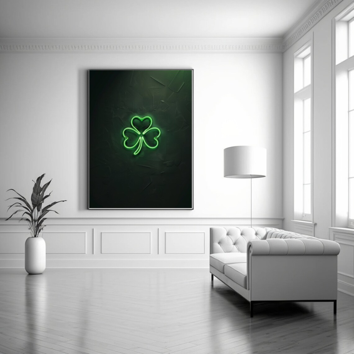 Shamrock Neon Sign Art – St. Patrick's Day Printable (digital Download ...