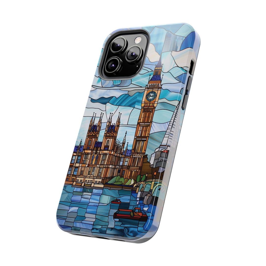 IPhone Case Stained Glass Style London Design Protective & Stylish - Etsy