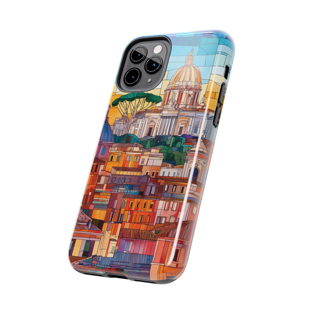IPhone Case - Stained Glass Style Rome Design | Protective & Stylish - Etsy