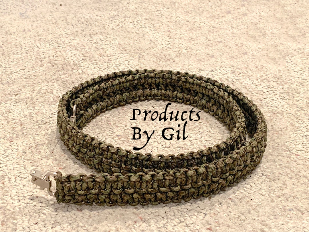 Paracord Survival Cord Gun Sling of Camo Paracord, Double Cobra Stitch ...