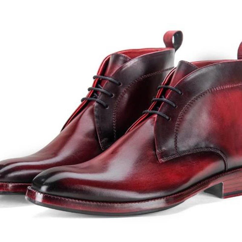Red Chukka Boots - Etsy