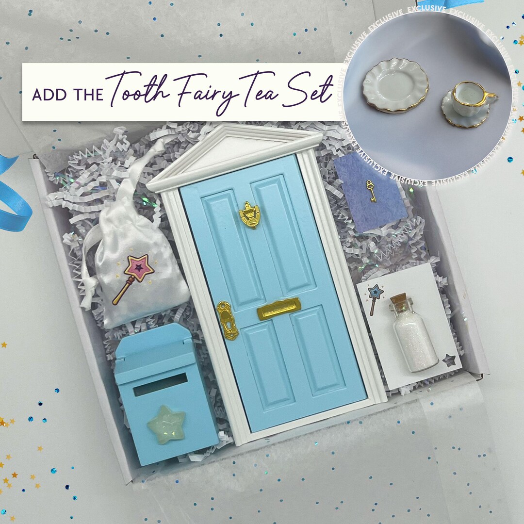 Enchanted Tooth Fairy Set: Miniature Tea Set, Door & Mailbox - Etsy