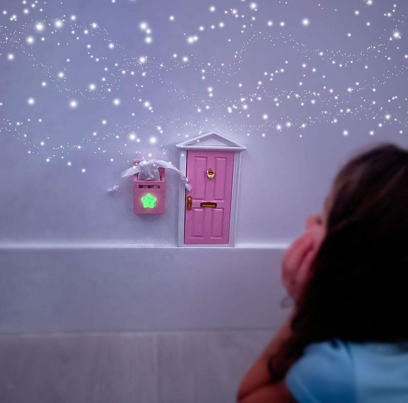 TOOTH FAIRY SET (pink), Fairy Kit, Tooth Fairy Dust, Tooth Fairy Door ...