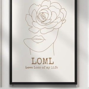 Modern Minimalist Digital Download Poster Tortured Wall Art Loml Room ...