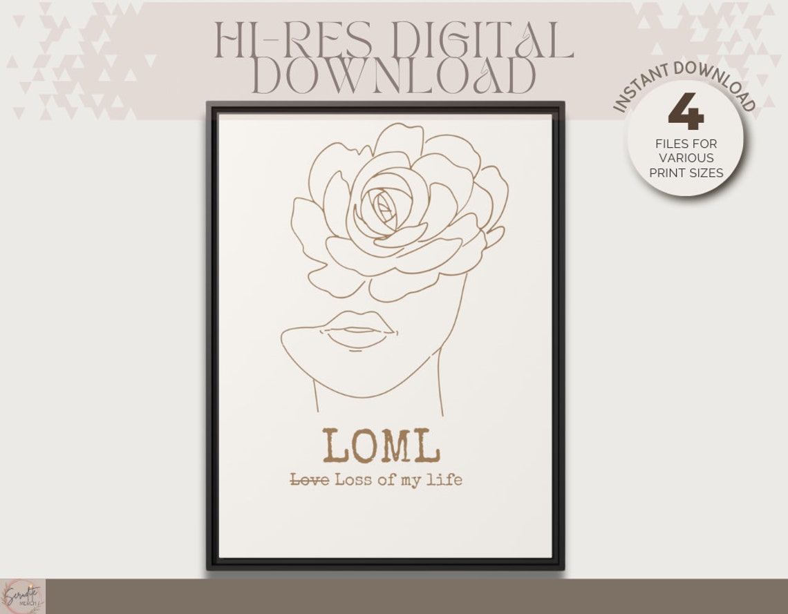 Modern Minimalist Digital Download Poster Tortured Wall Art Loml Room ...
