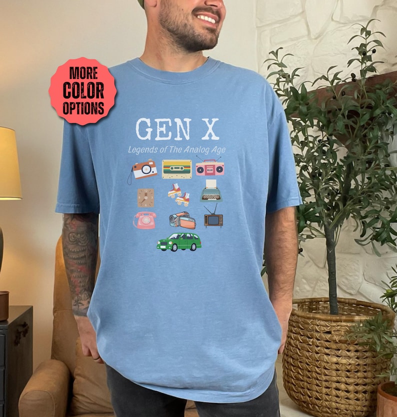 Gen X Shirt Nostalgia 90s Gen X Apparel Funny Meme Shirt Gift for Dad ...