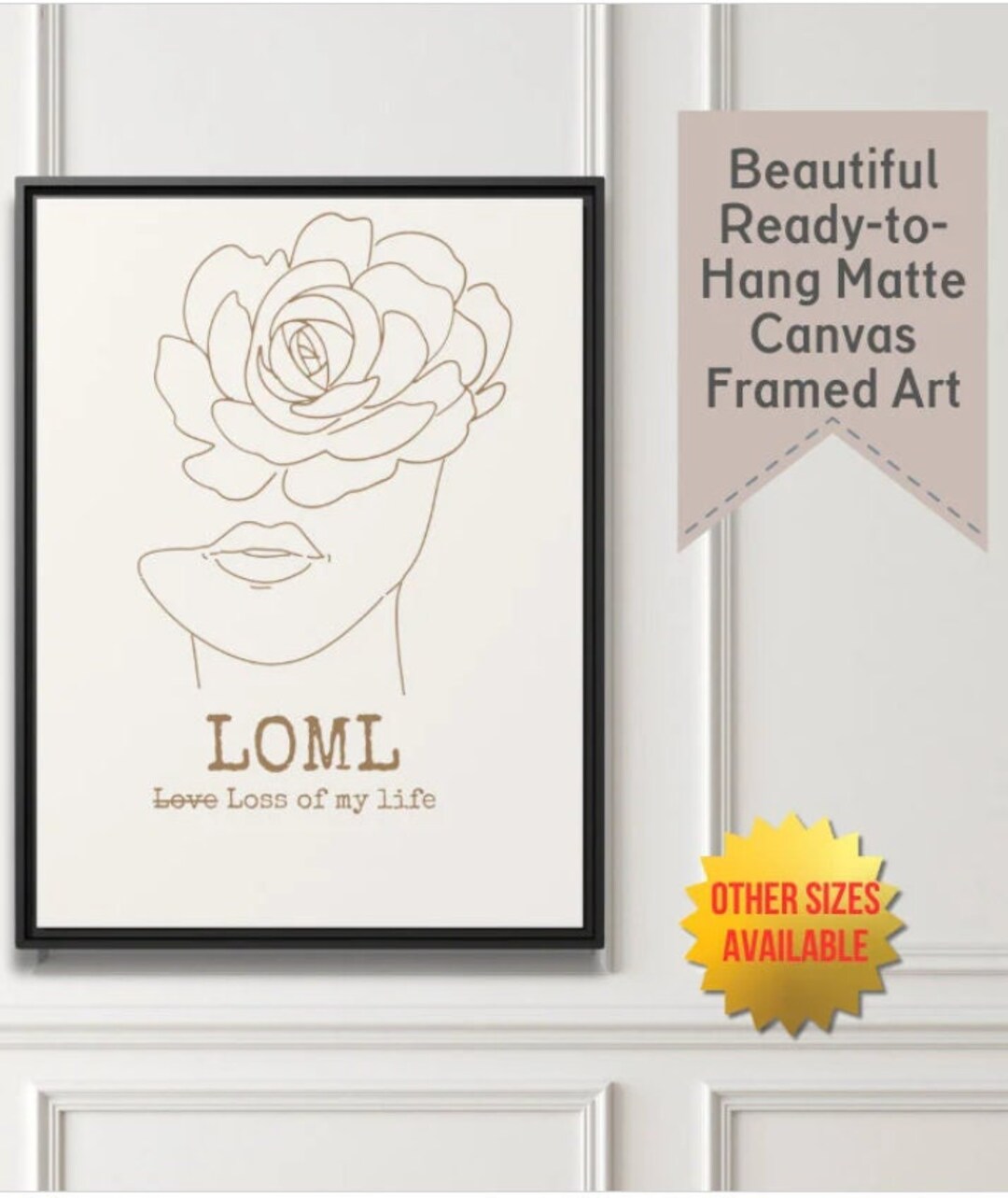 Loml TTPD Wall Art Framed Canvas Room Decor Gift Idea for Swift Ie ...
