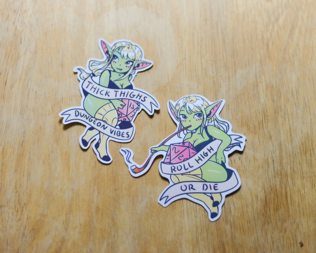 Goblin Girl Stickers Cute N Funny RPG Glossy Vinyl Stickers - Etsy