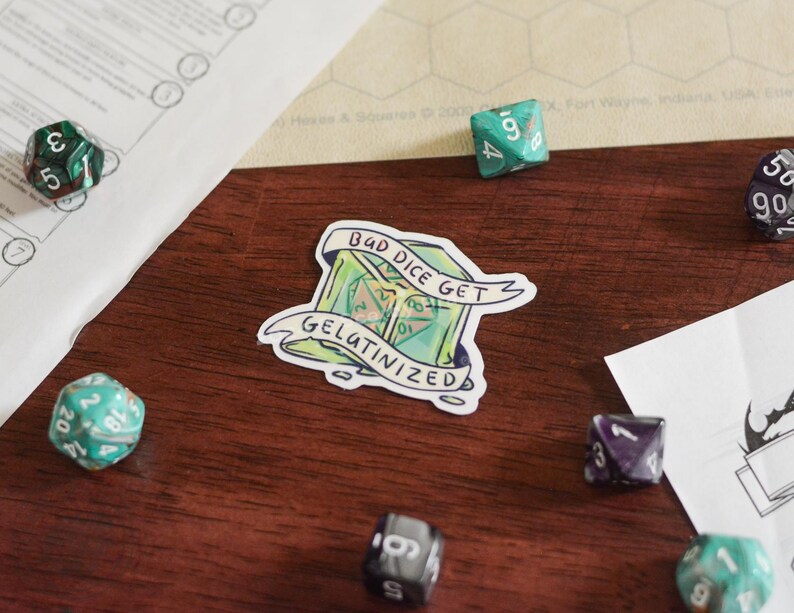 Funny DND Sticker Pack: Glossy Vinyl RPG Stickers - Etsy