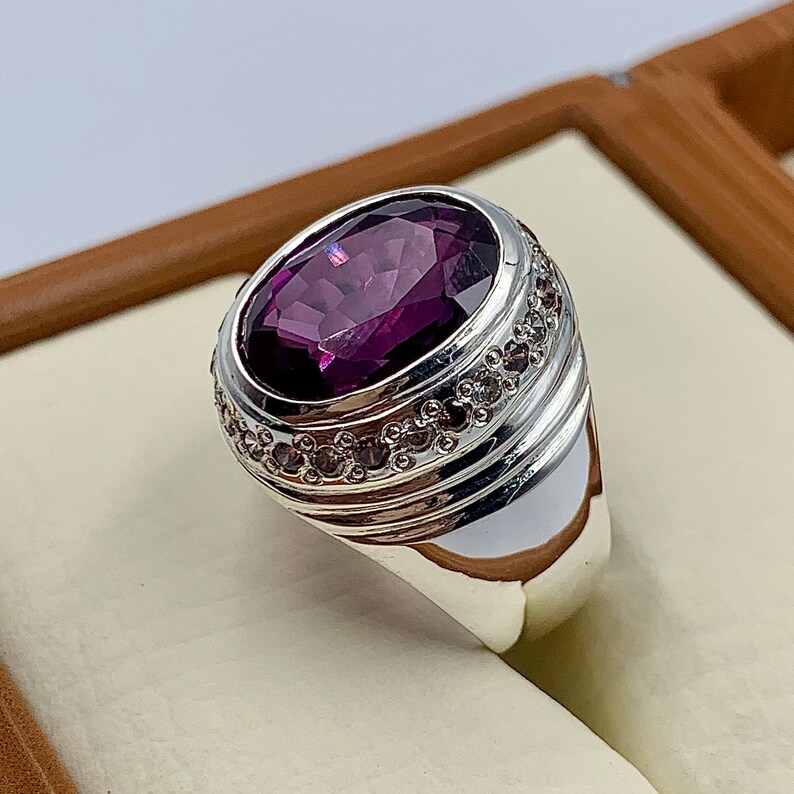 Alexandrite Ring for Men, Handmade Alexandrite Ring With 925 Sterling ...