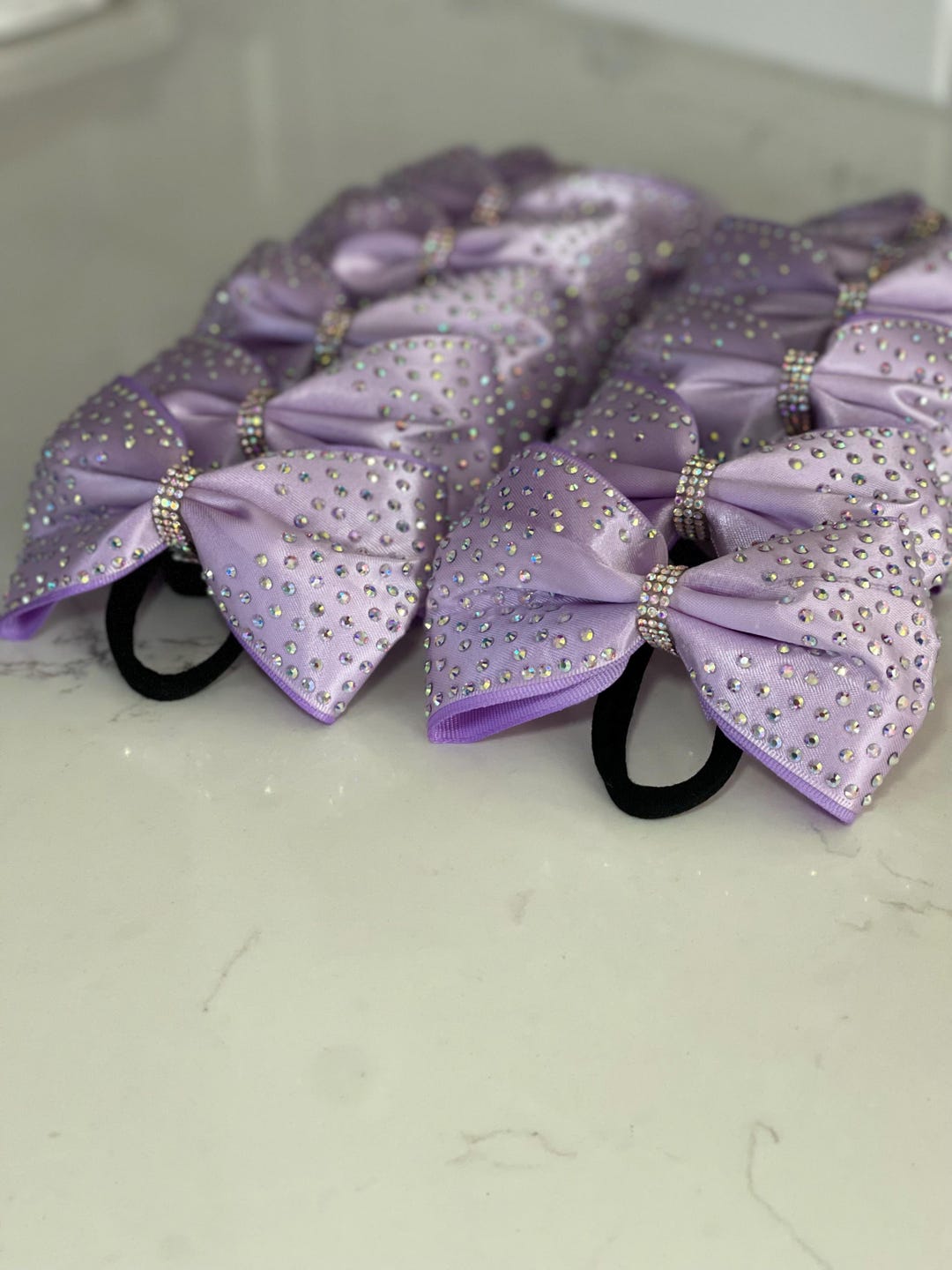 Purple Satin Iridescent Pigtail Cheer Bow - Etsy