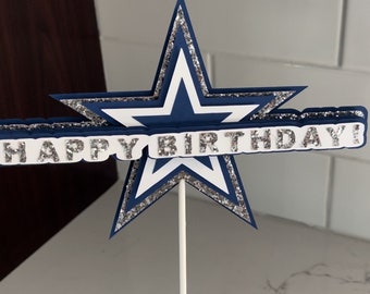 Dallas Cowboys Theme Cake Topper - Etsy