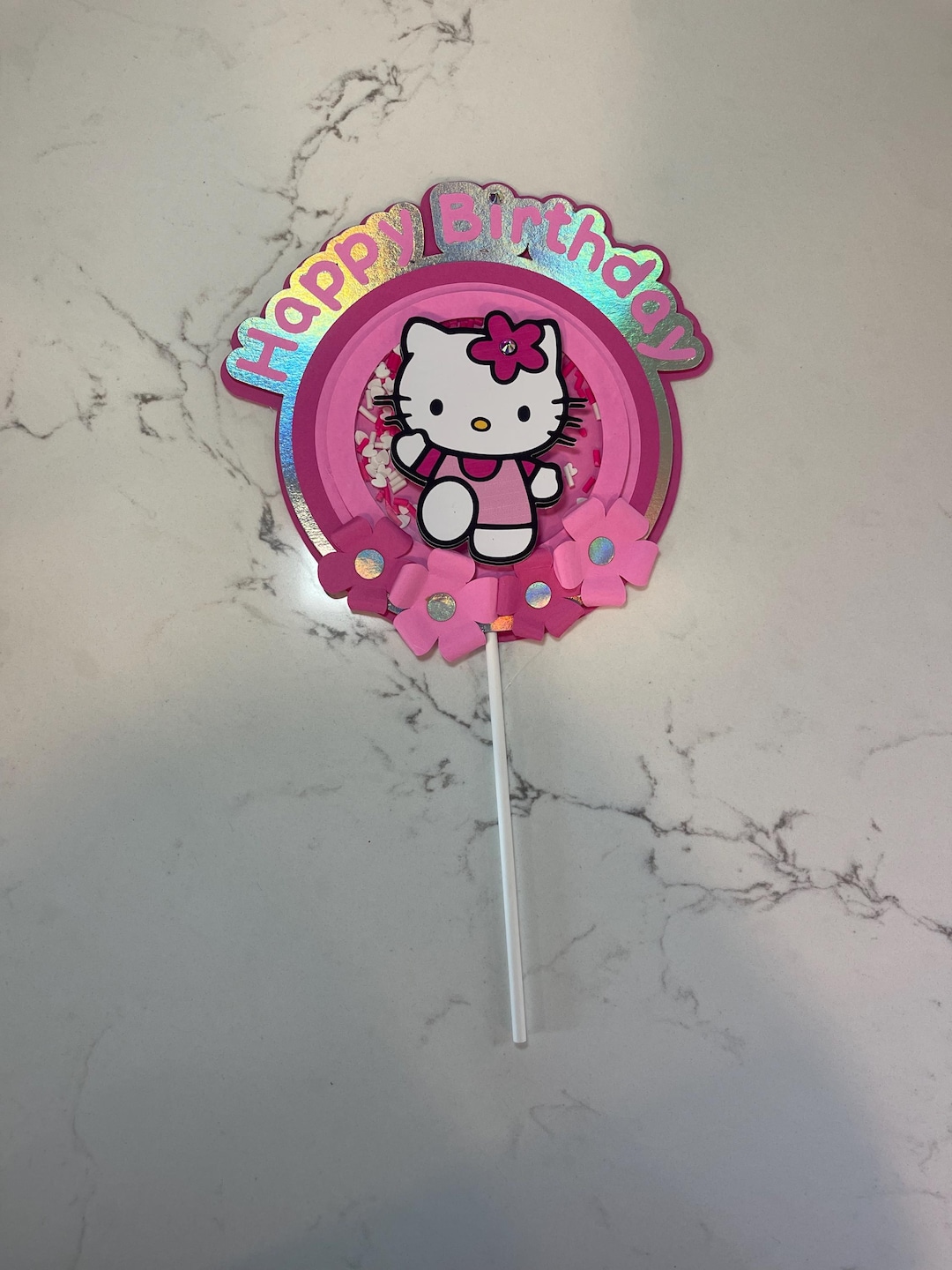 Hello Kitty Shaker Cake Topper - Etsy