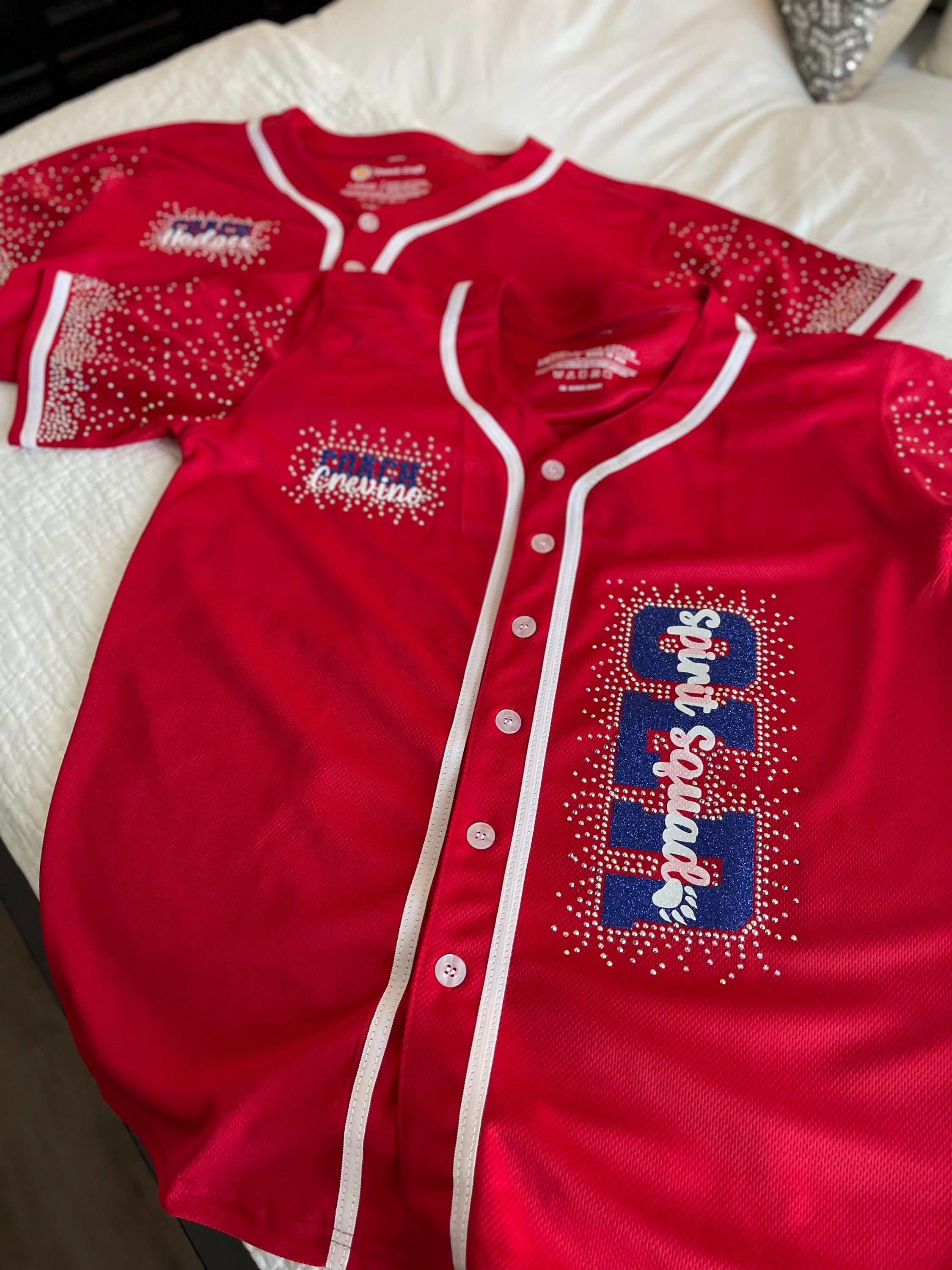 Personalized Rhinestone Glitter Jersey: Custom Team Name & Number - Etsy