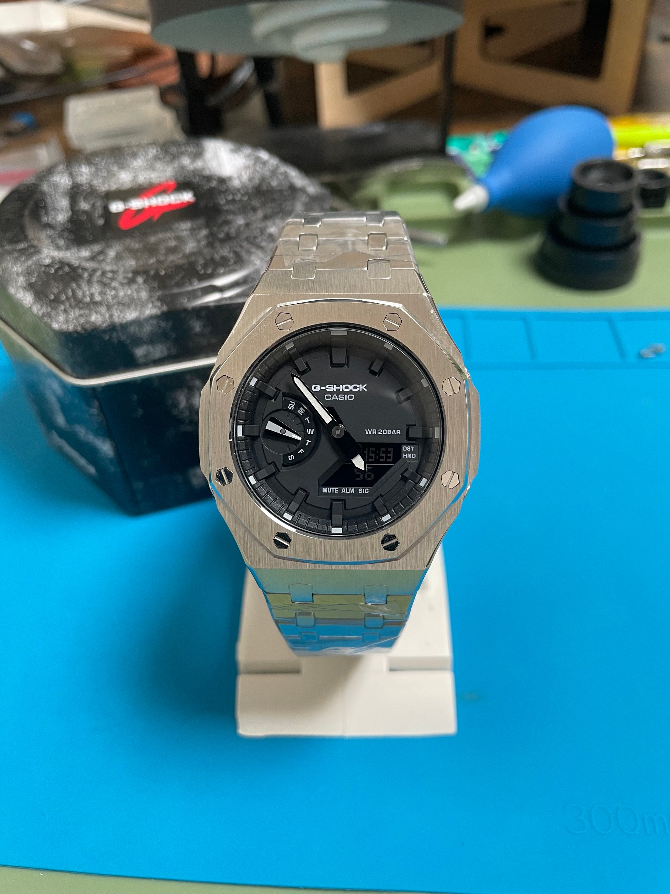 Casio G-shock Custom Steel Mod Casioak Watch GA-2100 Black - Etsy