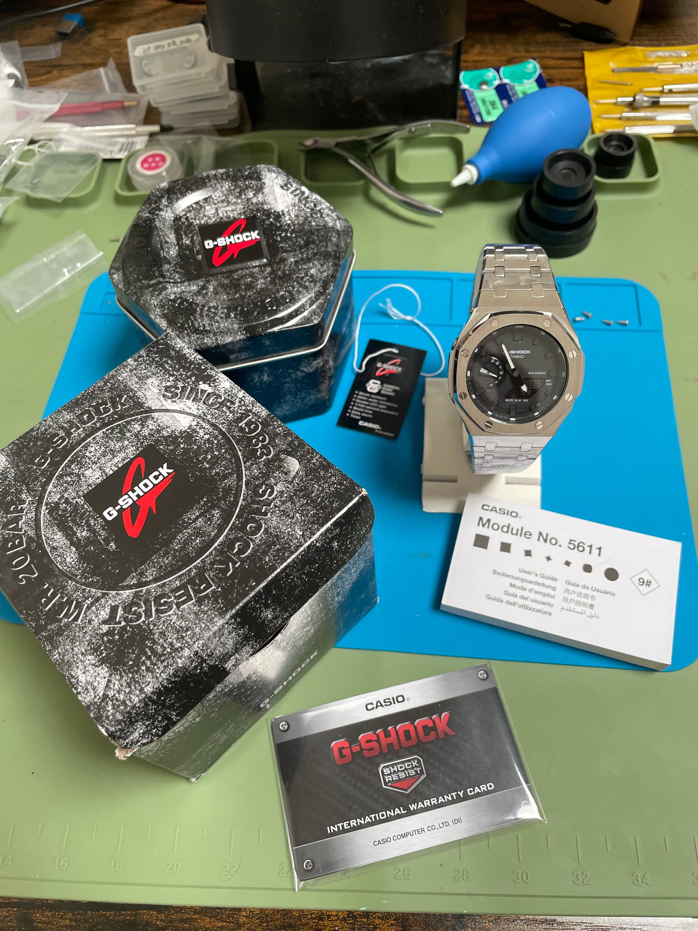 Casio G-shock Custom Steel Mod Casioak Watch GA-2100 Black - Etsy