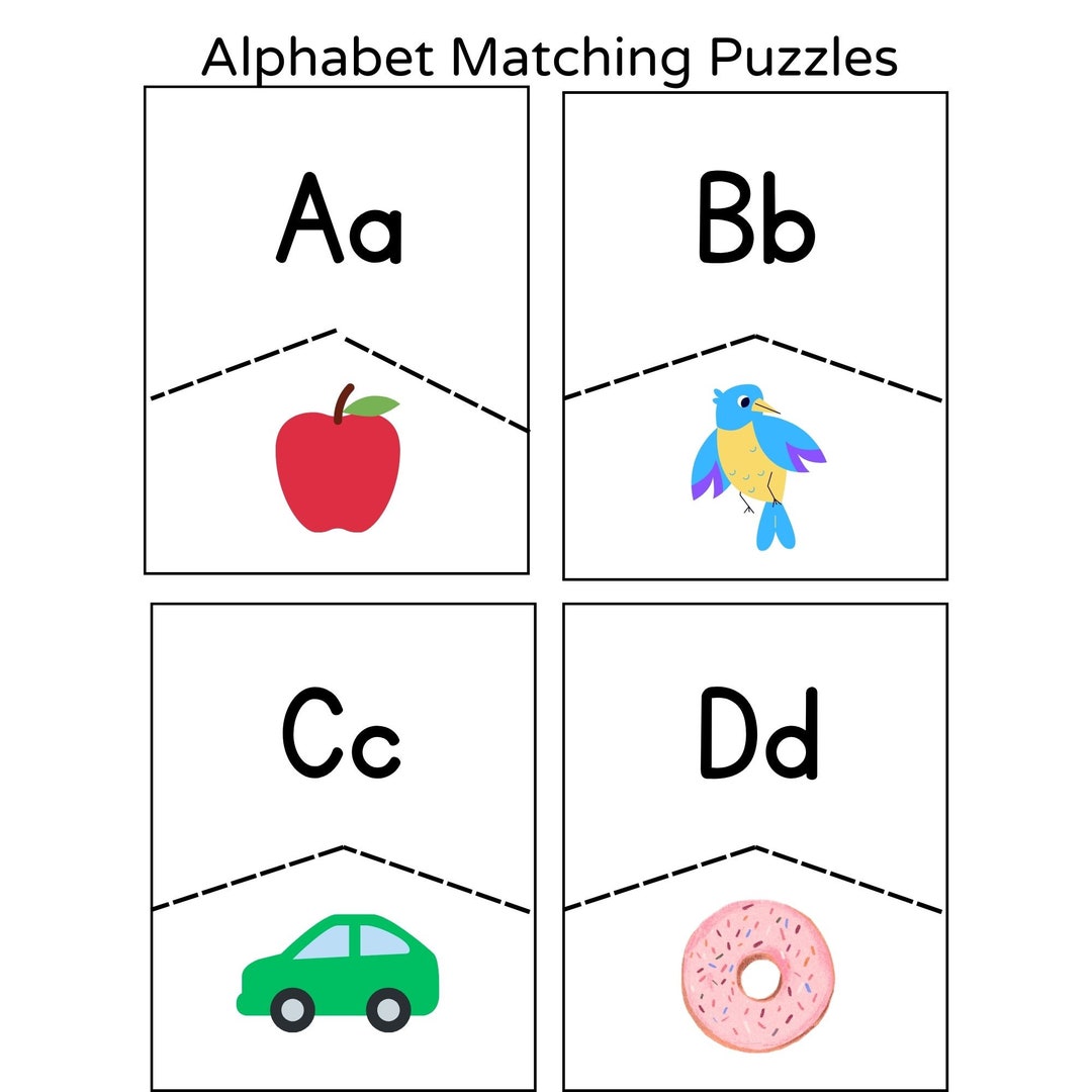 Colorful Alphabet Marching Puzzles - Etsy