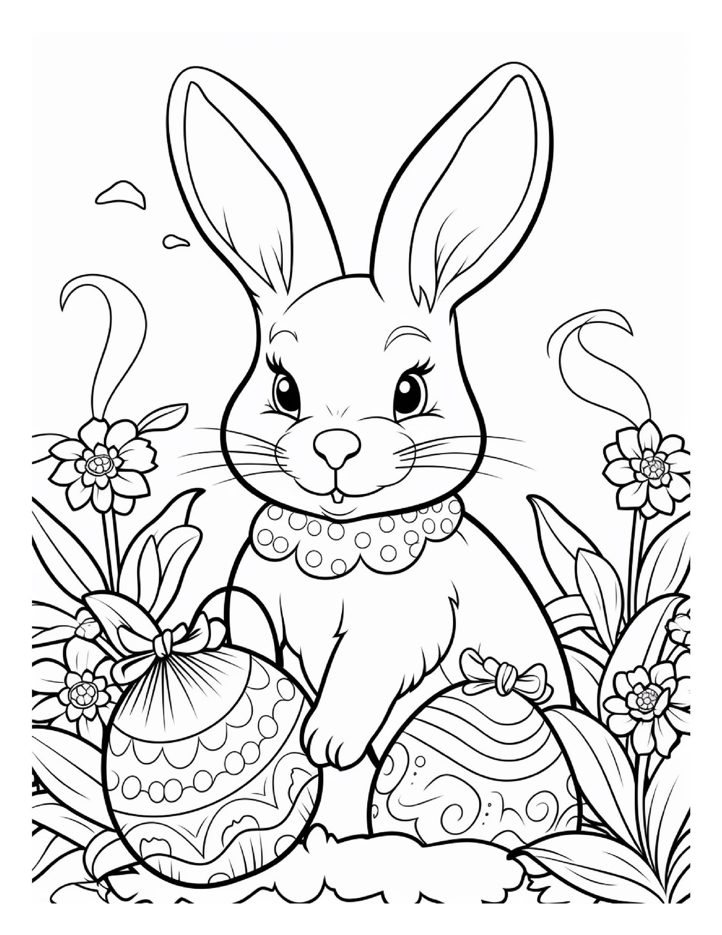 66 Pages 8.5x11 Easter Bunny Coloring for Kids - Etsy